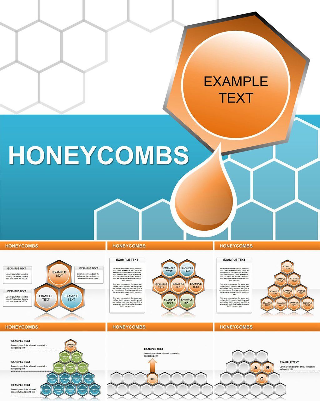 HoneyCombs PowerPoint Diagrams Template