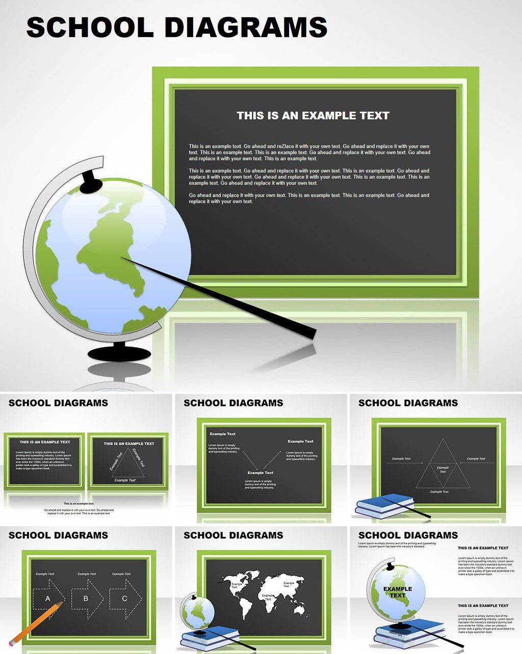 Education School PowerPoint diagram template