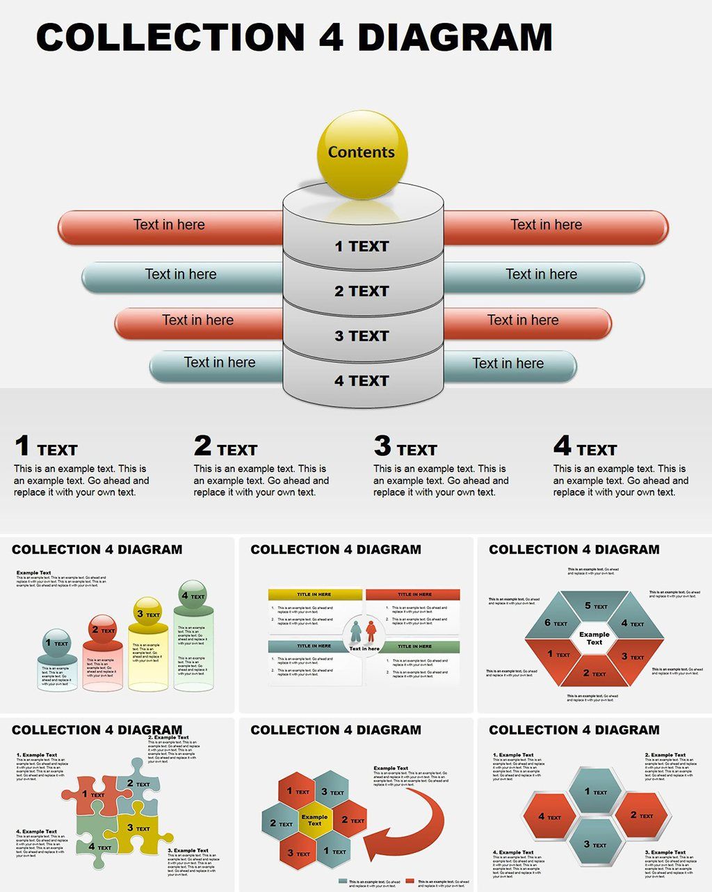 Collection 4 PowerPoint diagram