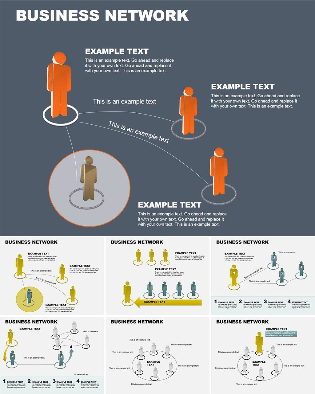 Business Network PowerPoint Diagrams Template: Download PPTX