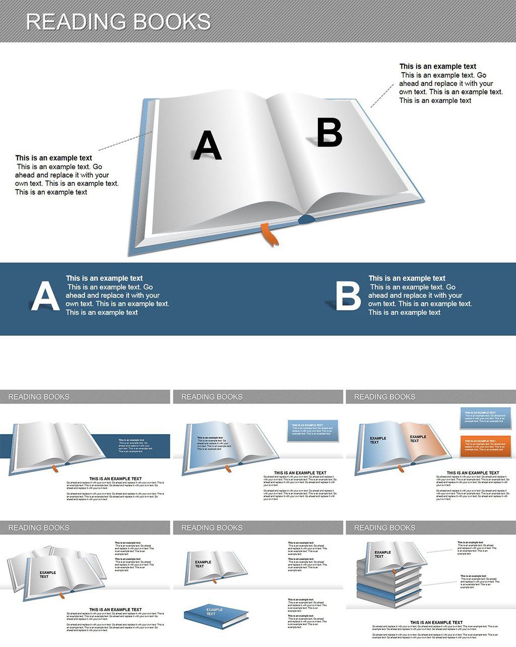 Infographic Reading Books PowerPoint Diagrams: Download PPTX
