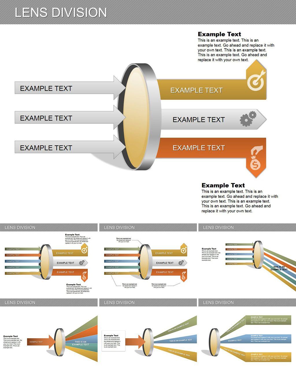 Lens Division PowerPoint Diagrams - 23 Slides
