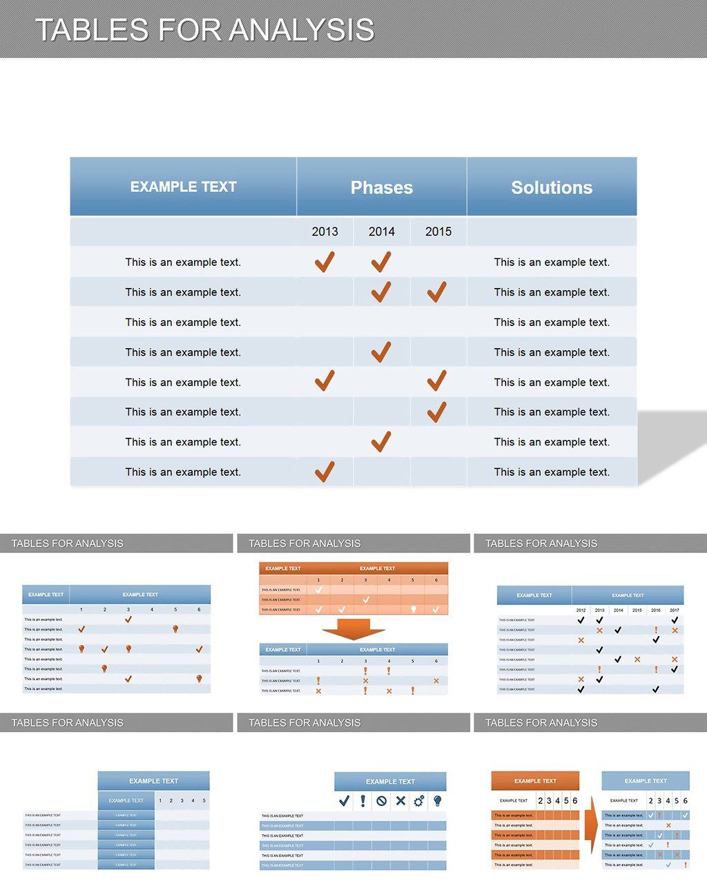 Database Tables PowerPoint Template for Finance
