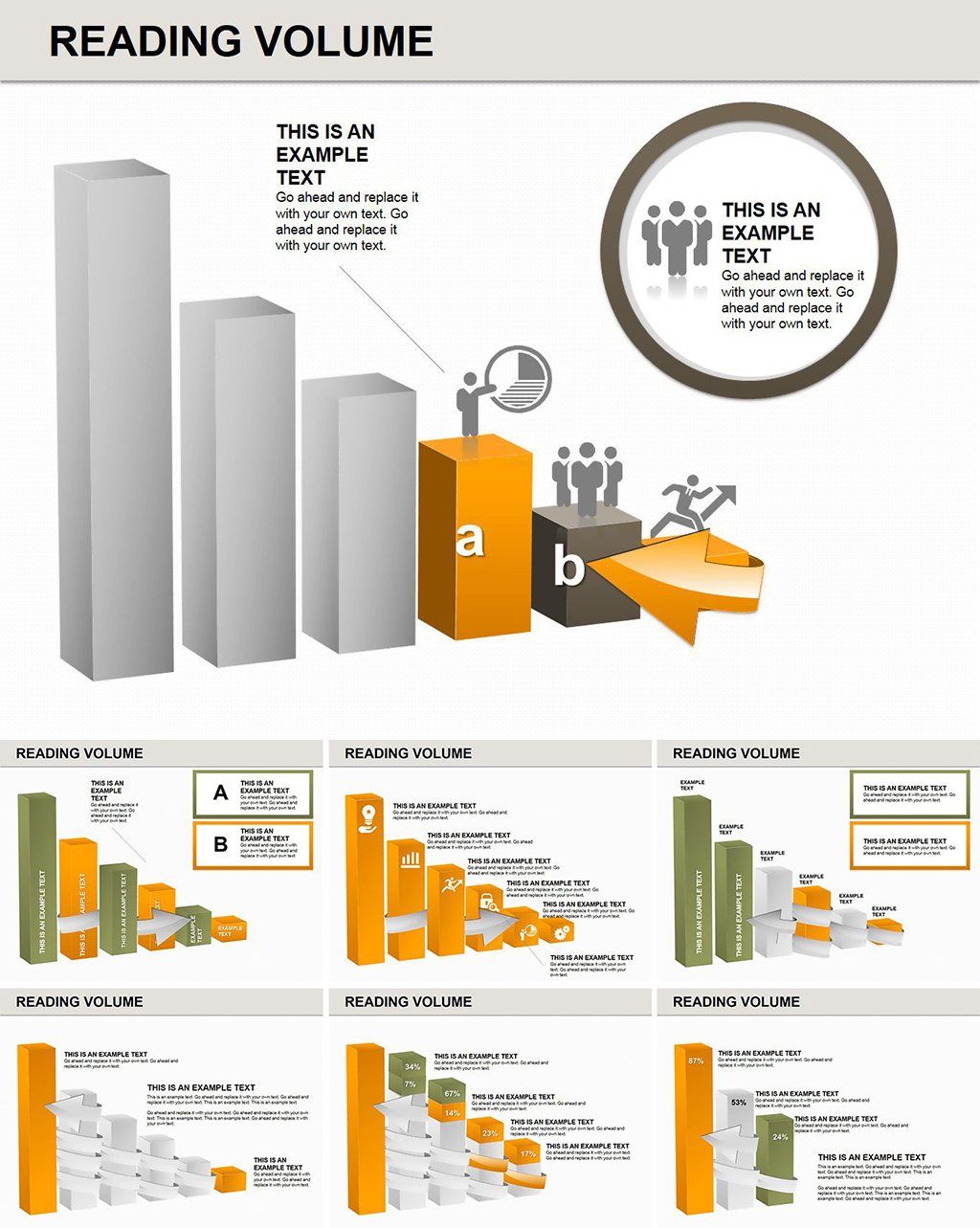 3D Volume PowerPoint Diagrams for Analysis