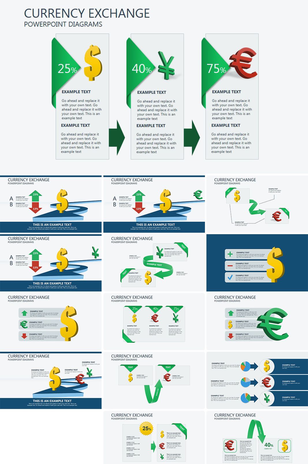 Currency Exchange PowerPoint Diagrams: Download PPTX