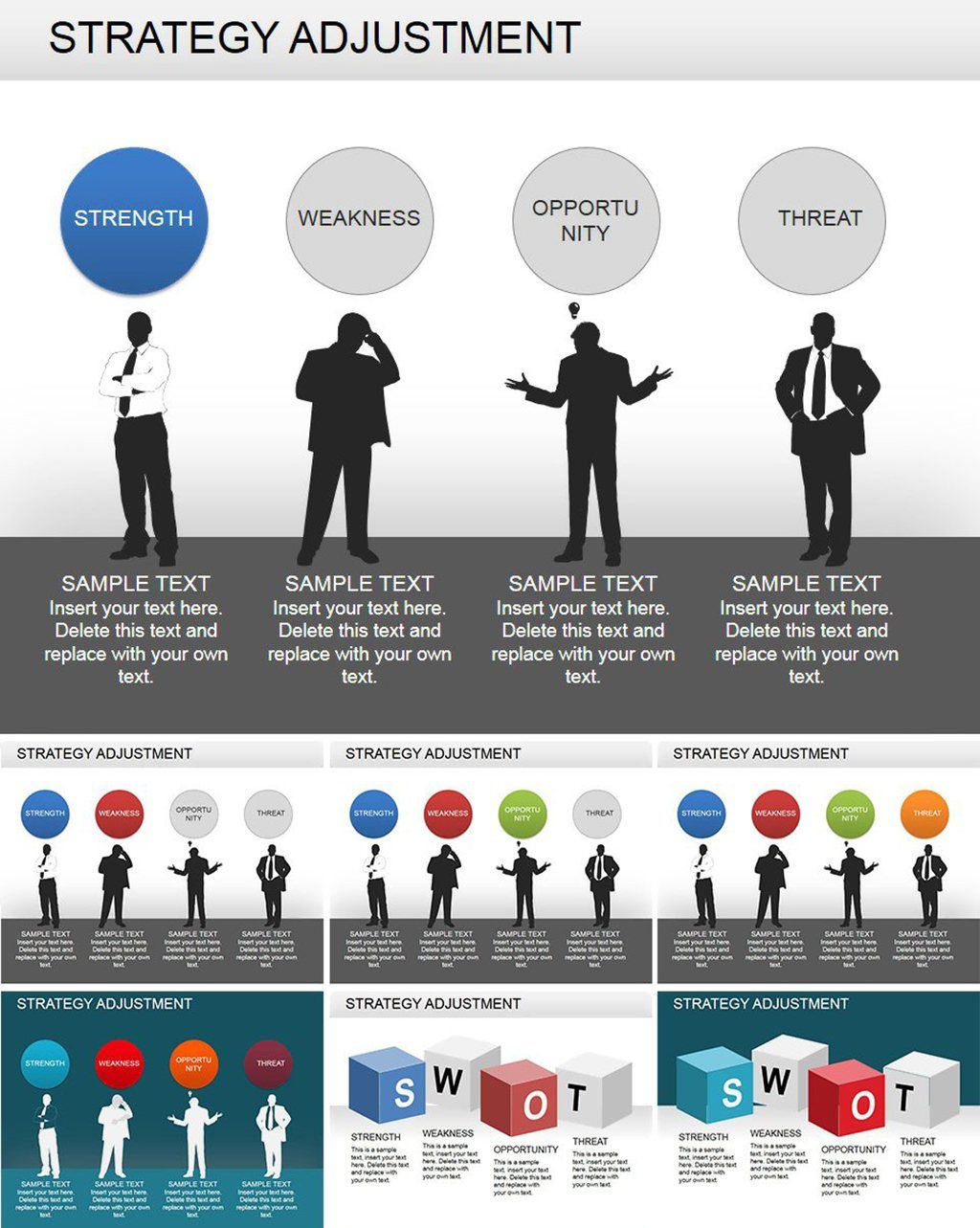 Strategy Adjustment PowerPoint Diagrams: Download PPTX