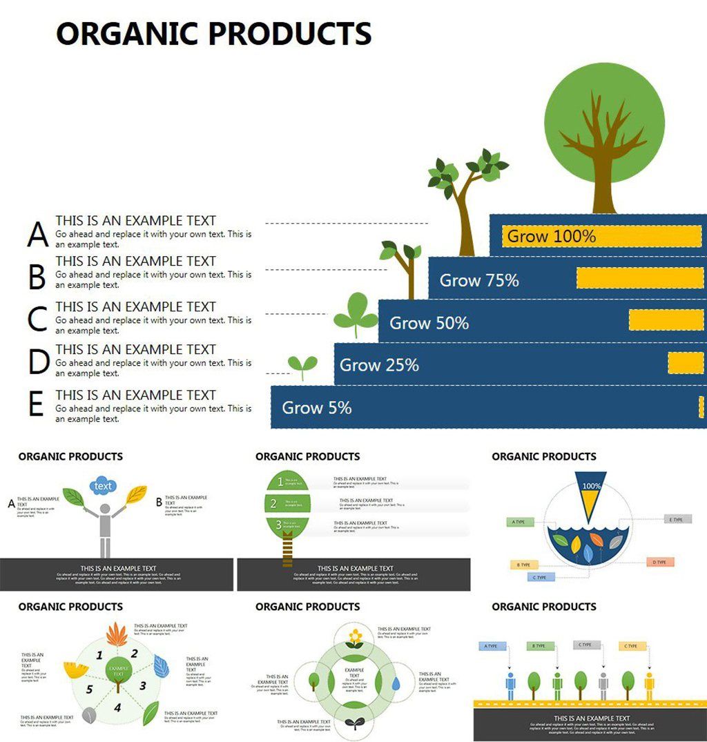 Organic Products PowerPoint diagrams