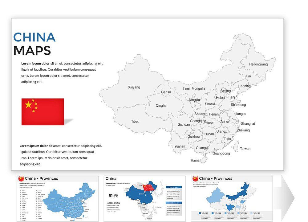 China PowerPoint Maps Template: Customizable PPT