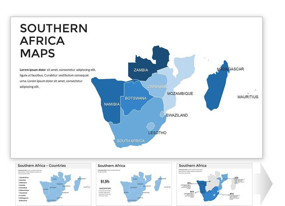 South Africa PowerPoint Maps Template for Presentation