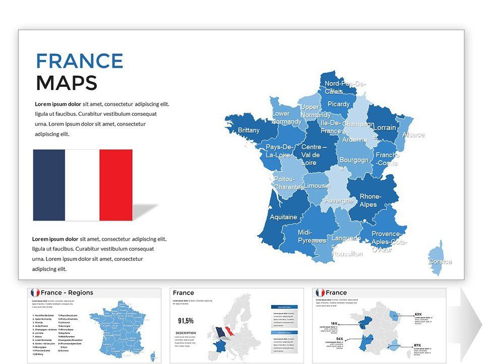France PowerPoint Maps Template: PPT Download