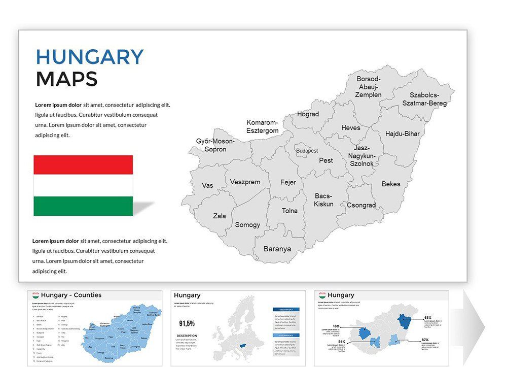 Hungary PowerPoint Maps Template for Presentation