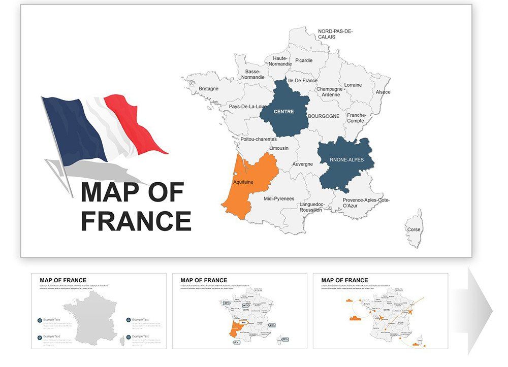 France maps: PowerPoint map of France template | ImagineLayout.com