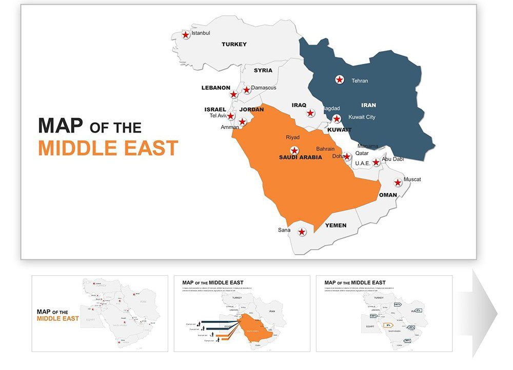 Middle East Editable PowerPoint maps | ImagineLayout.com