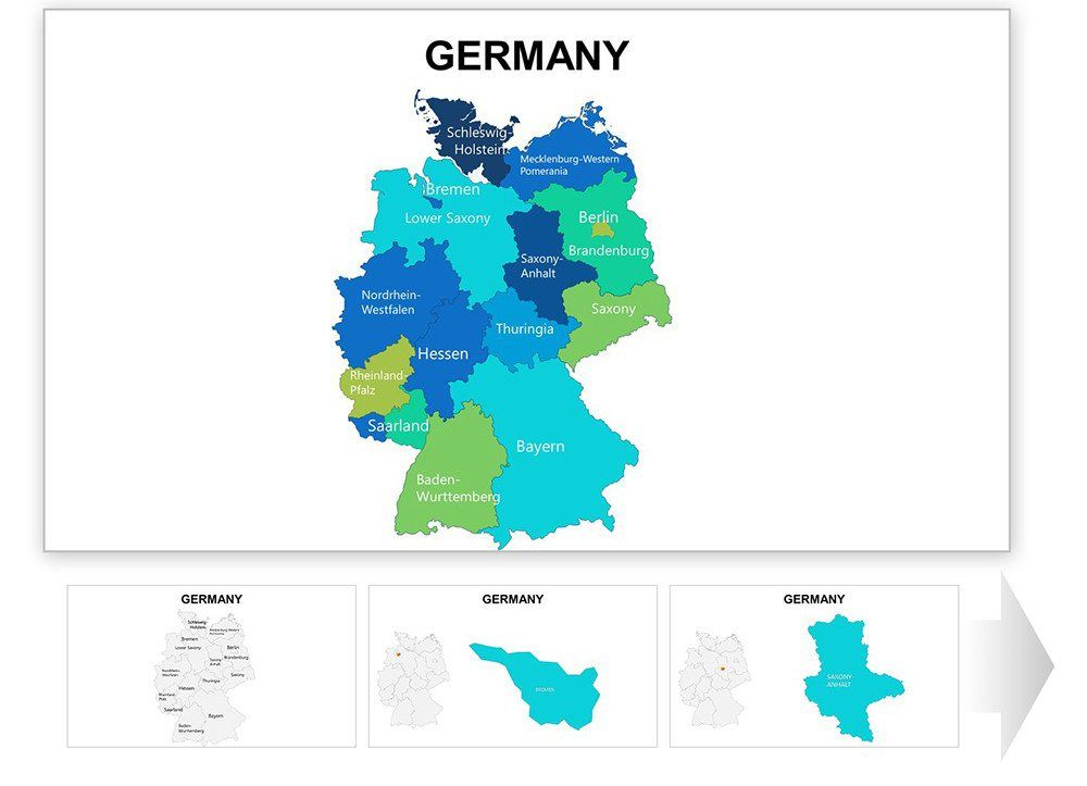 Germany Europe Maps PPT Template Download