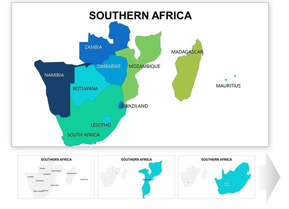 Southern Africa Maps PPT: 20 Editable Wonders