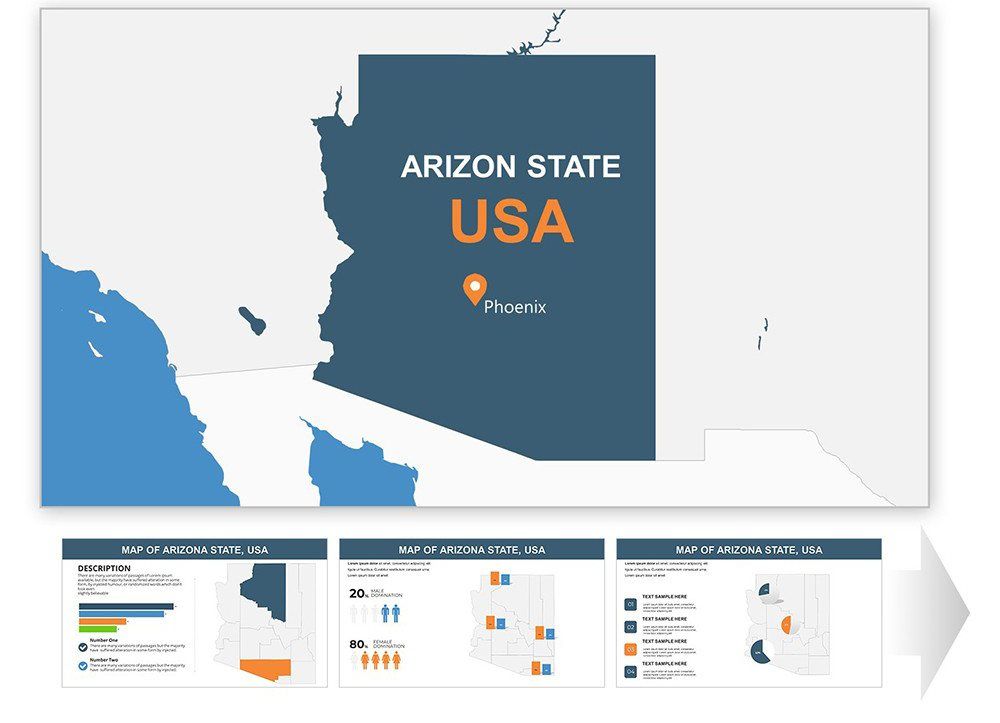 Arizona Counties Map PPT: 24 Editable Templates