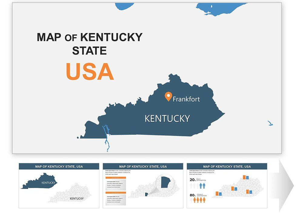 USA Kentucky Counties PowerPoint Maps Template