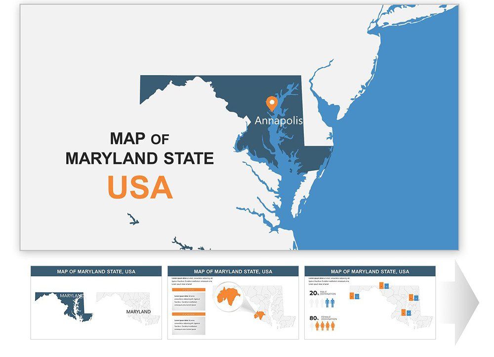 USA Maryland Counties PowerPoint Maps: Download PPT