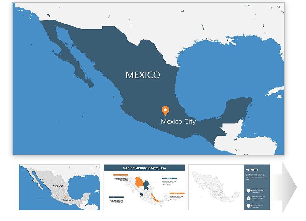 Mexico PowerPoint Maps Presentation Template: Download PPT