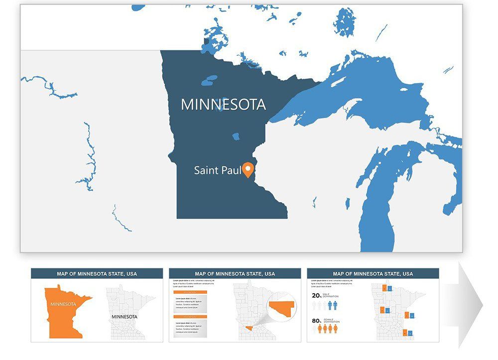 Minnesota Counties PowerPoint Template: 26 Custom Slides