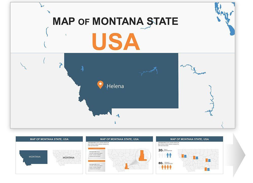 Montana PowerPoint Maps: 26 Editable Slides for Impactful Presentations