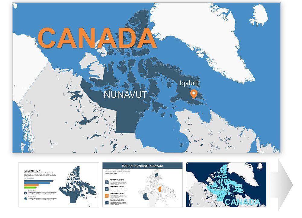 Canada Northern Nunavut PowerPoint Maps Presentation