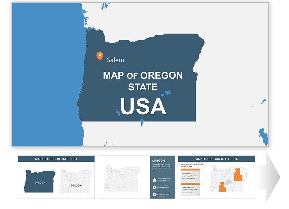 Oregon USA PowerPoint Maps Presentation: Download PPT