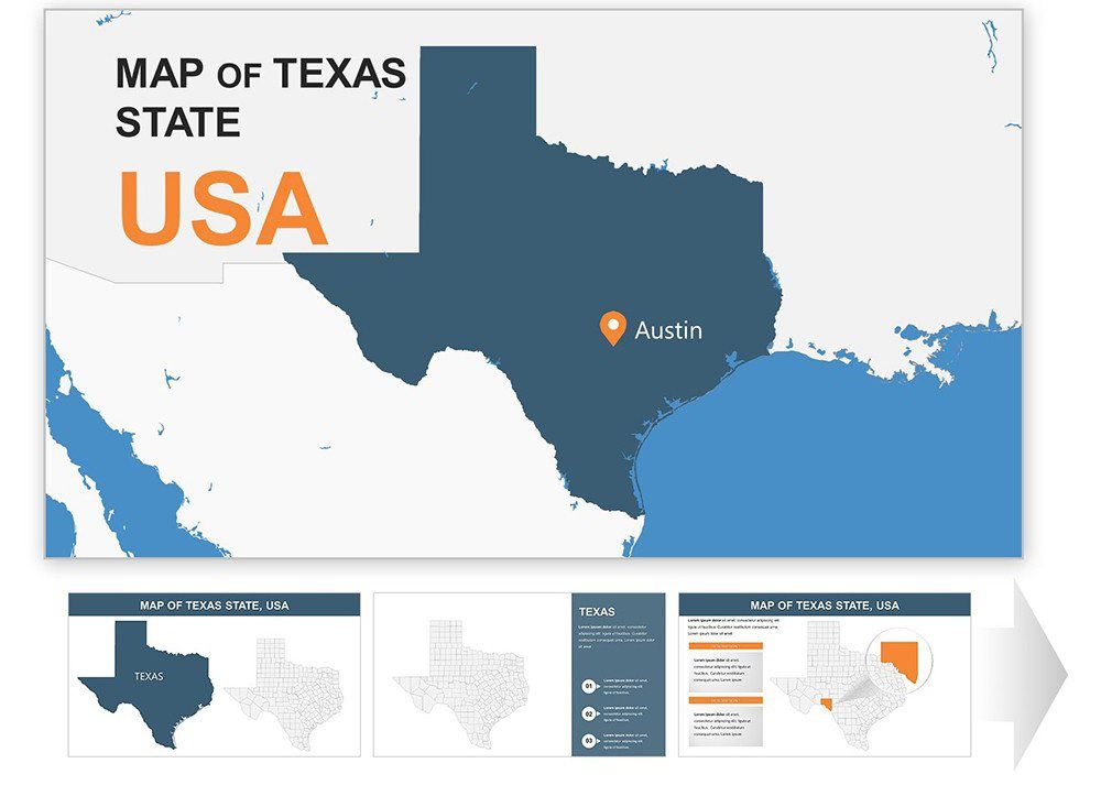 USA Texas PowerPoint Maps Template for Presentation: Download PPT