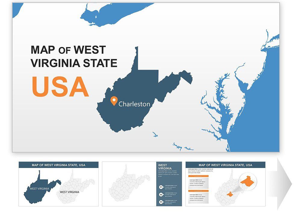 West Virginia USA PowerPoint Maps Template