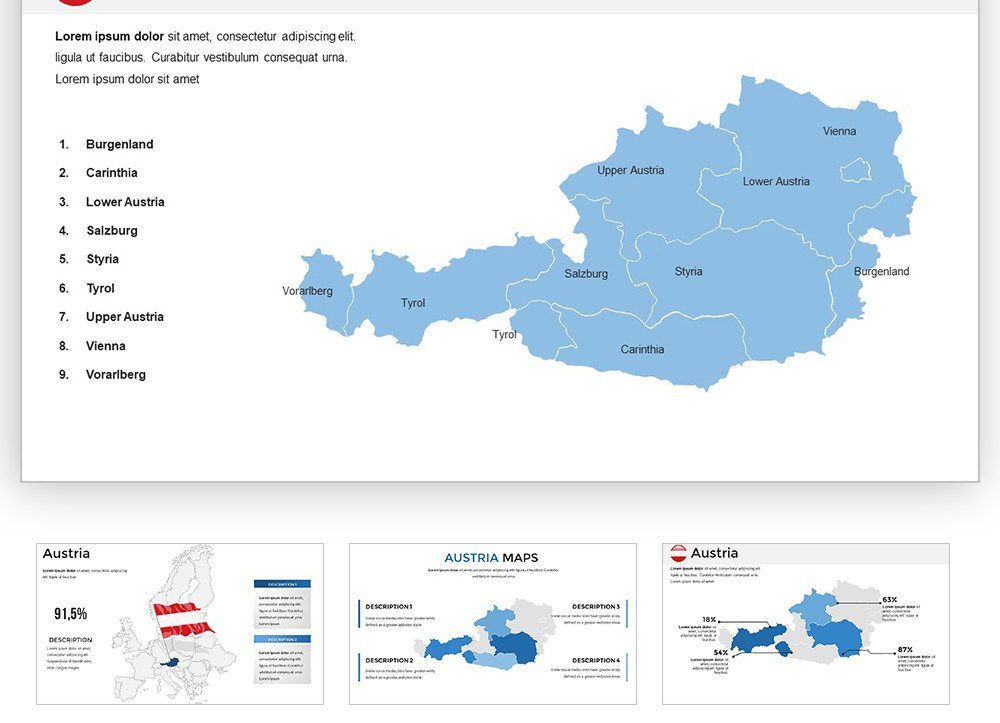 Austria PowerPoint Maps: Template Presentation