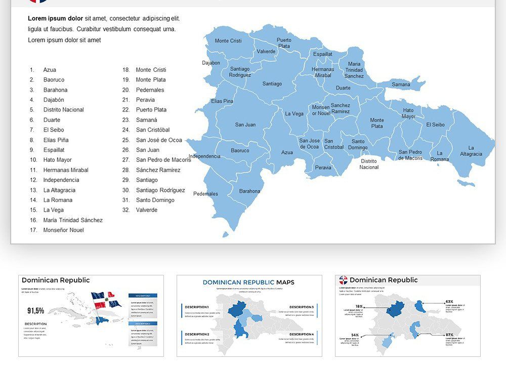 Dominican Republic PPT Maps: Editable & Stunning