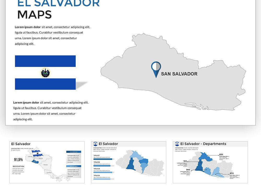 El Salvador PowerPoint Maps Template: Presentations