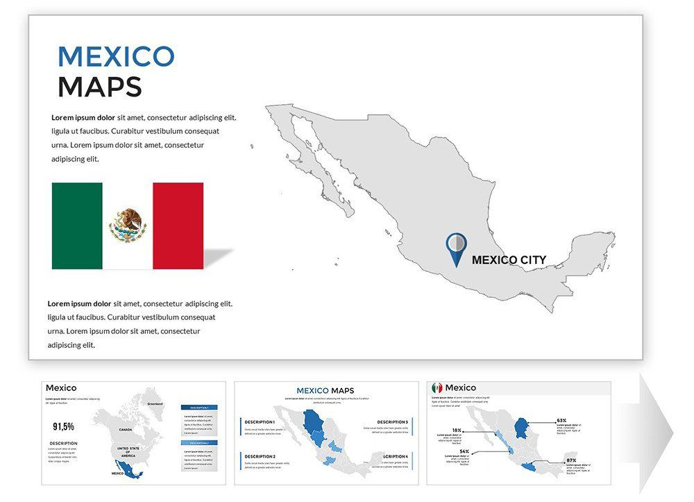 Editable Mexico Map PowerPoint Template - 36 Slides