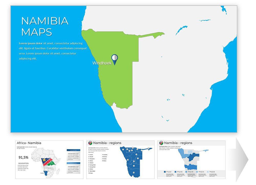 Namibia PowerPoint Maps Presentation Template