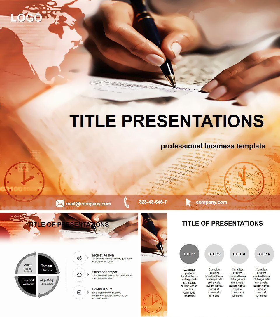 Signing PowerPoint Template: Professional Business Deck