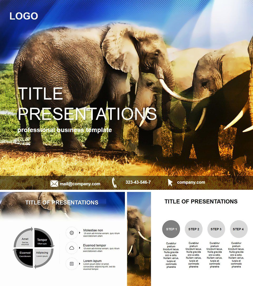 Elephant Species PowerPoint templates