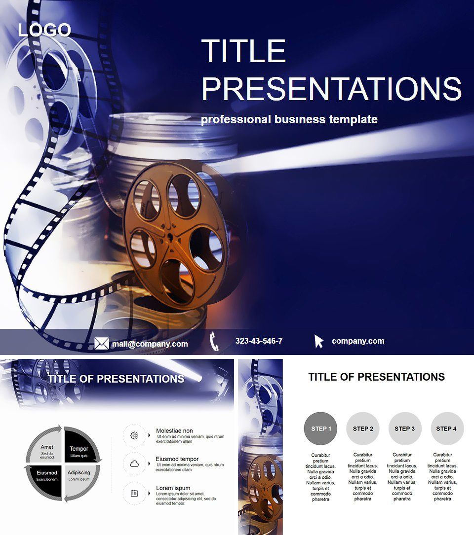 Film Production PowerPoint Template for Cinema Creators