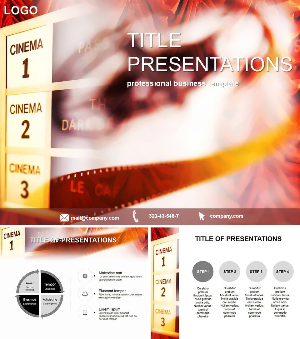Cinema Movies PowerPoint Template for Film Fanatics