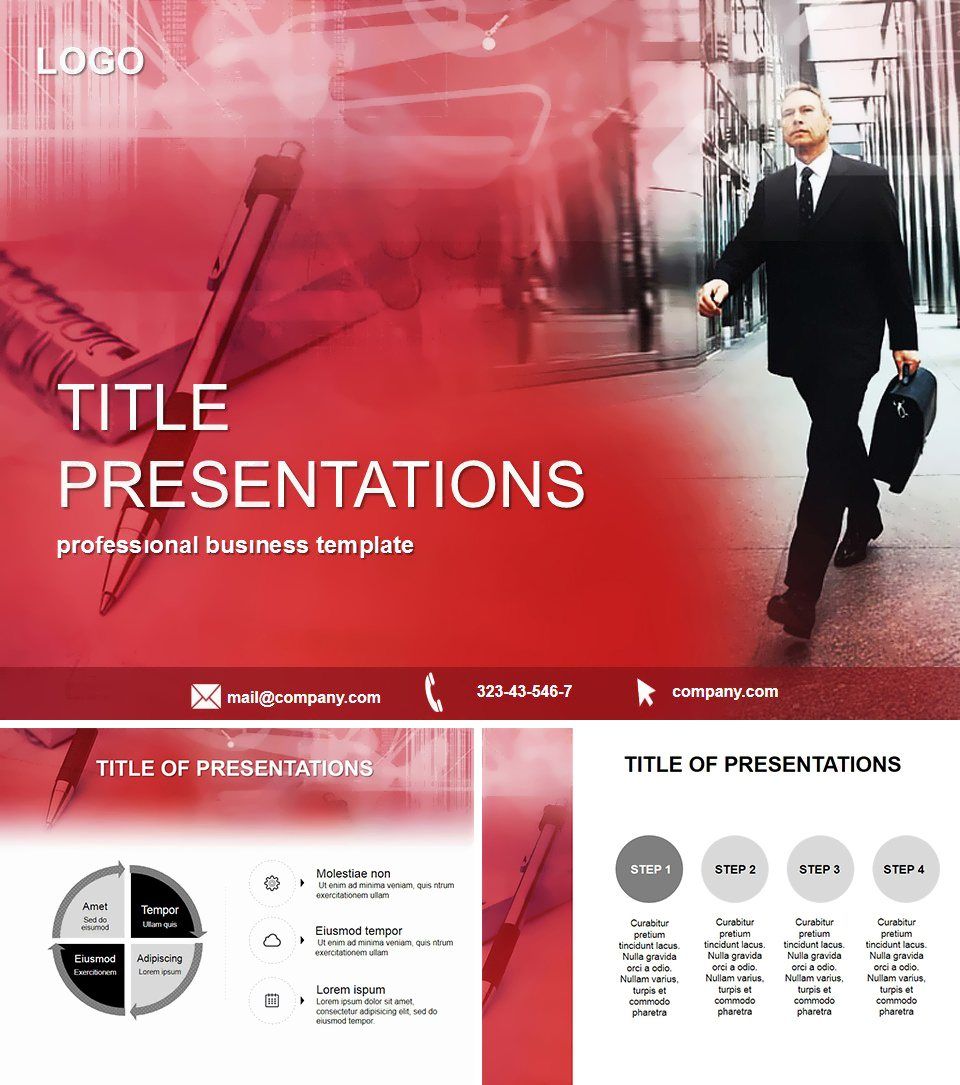 Manager with Diplomat PowerPoint Template - Download Now