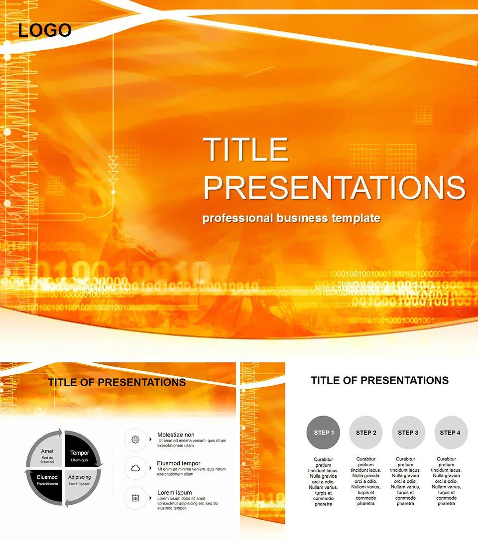 Pulses of radio waves PowerPoint Template