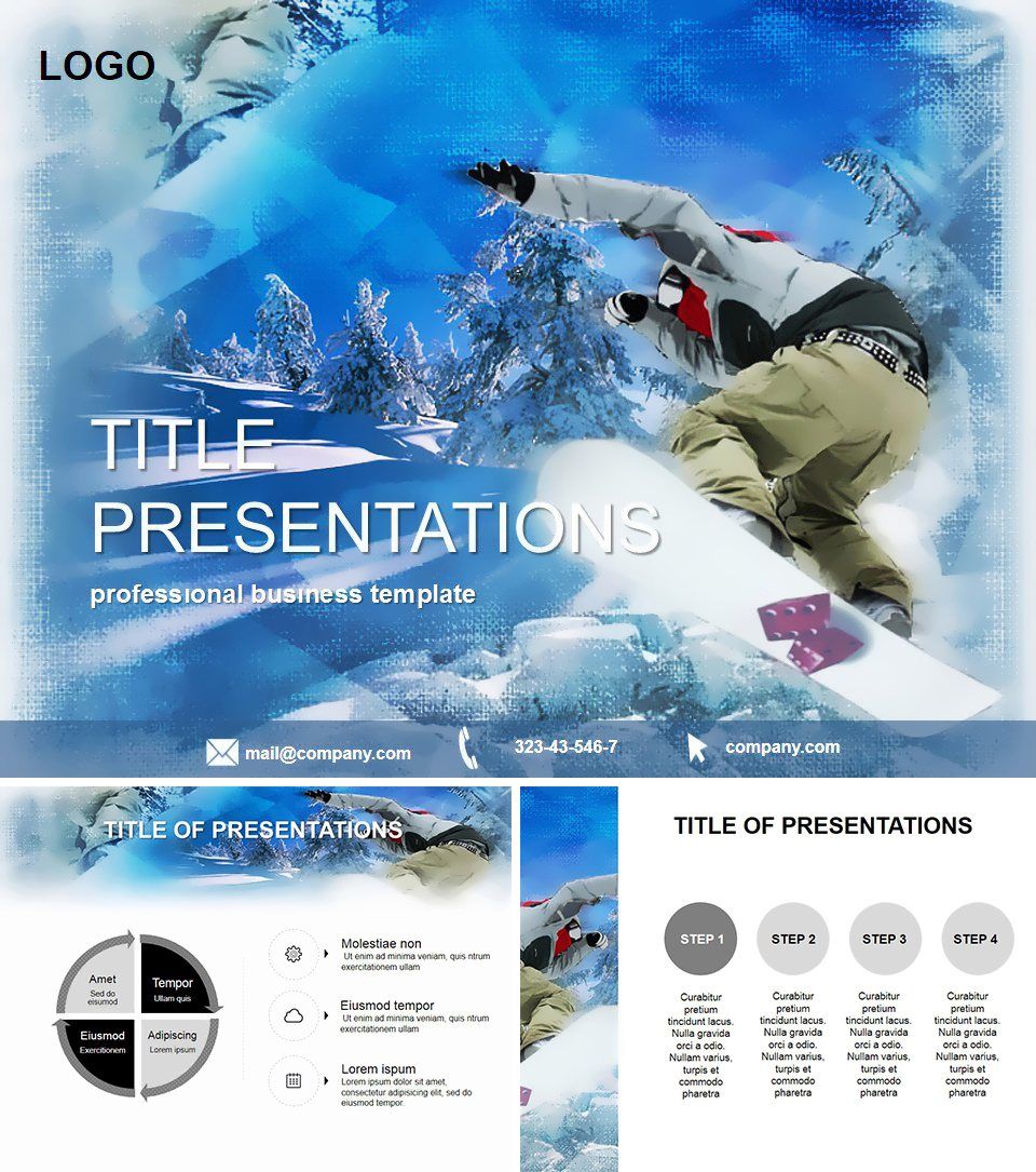 Extreme Snowboard PowerPoint Template