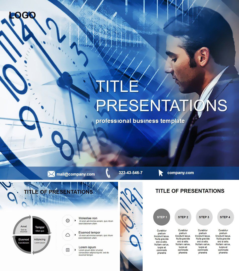 Office manager Business PowerPoint template