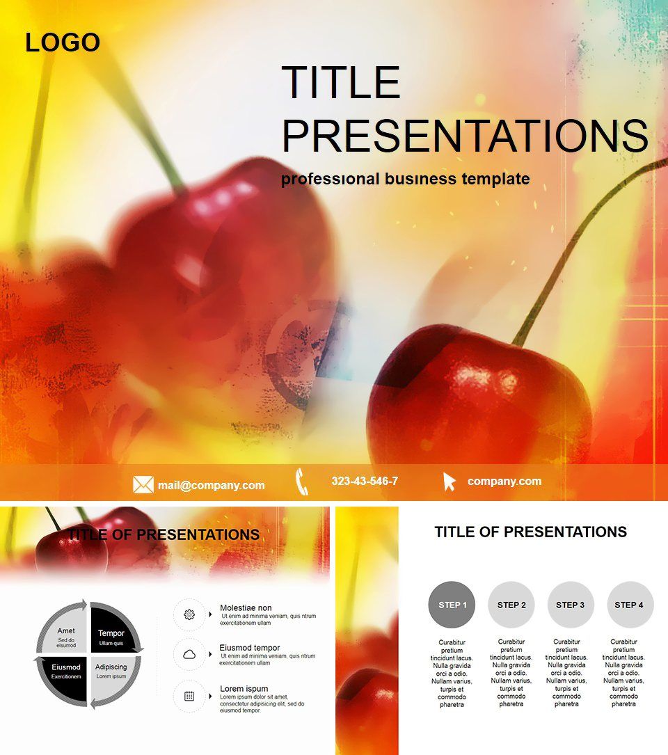 Berry Cherry PowerPoint Template