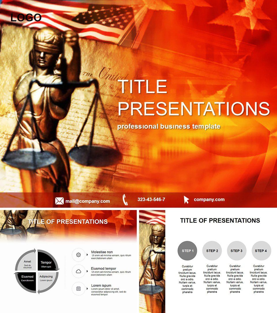 Judgment of Justice PowerPoint Template | Professional Presentation