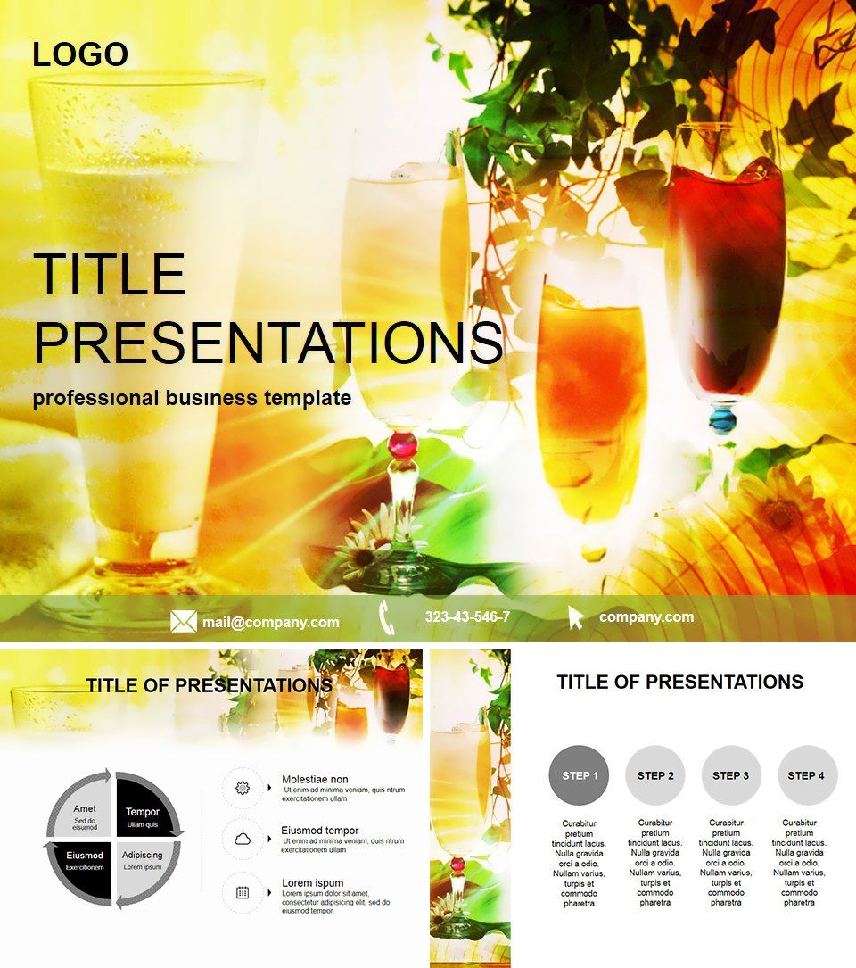 Refreshing Drinks PowerPoint Template | Download Now