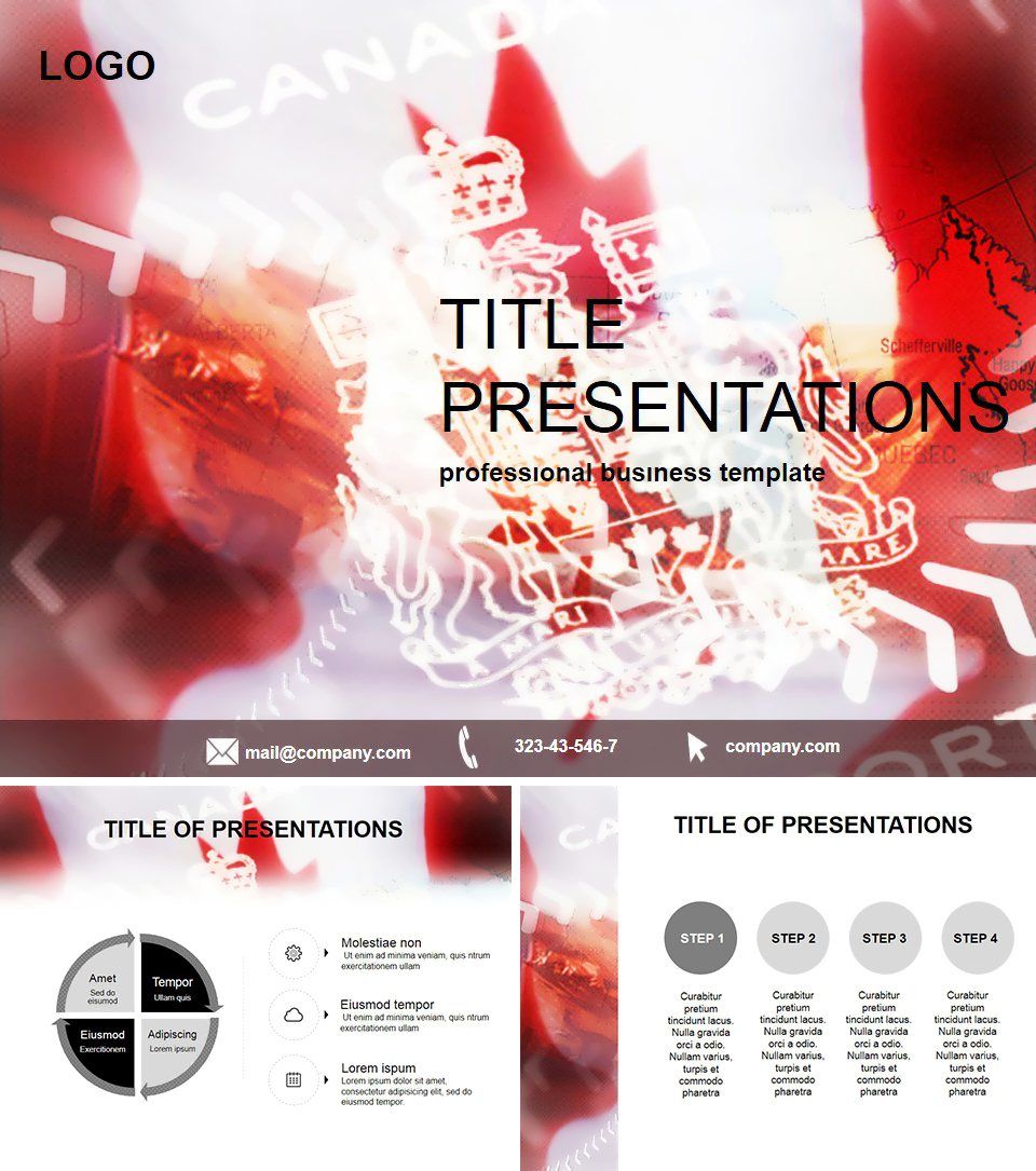 Flag of Canada PowerPoint Template