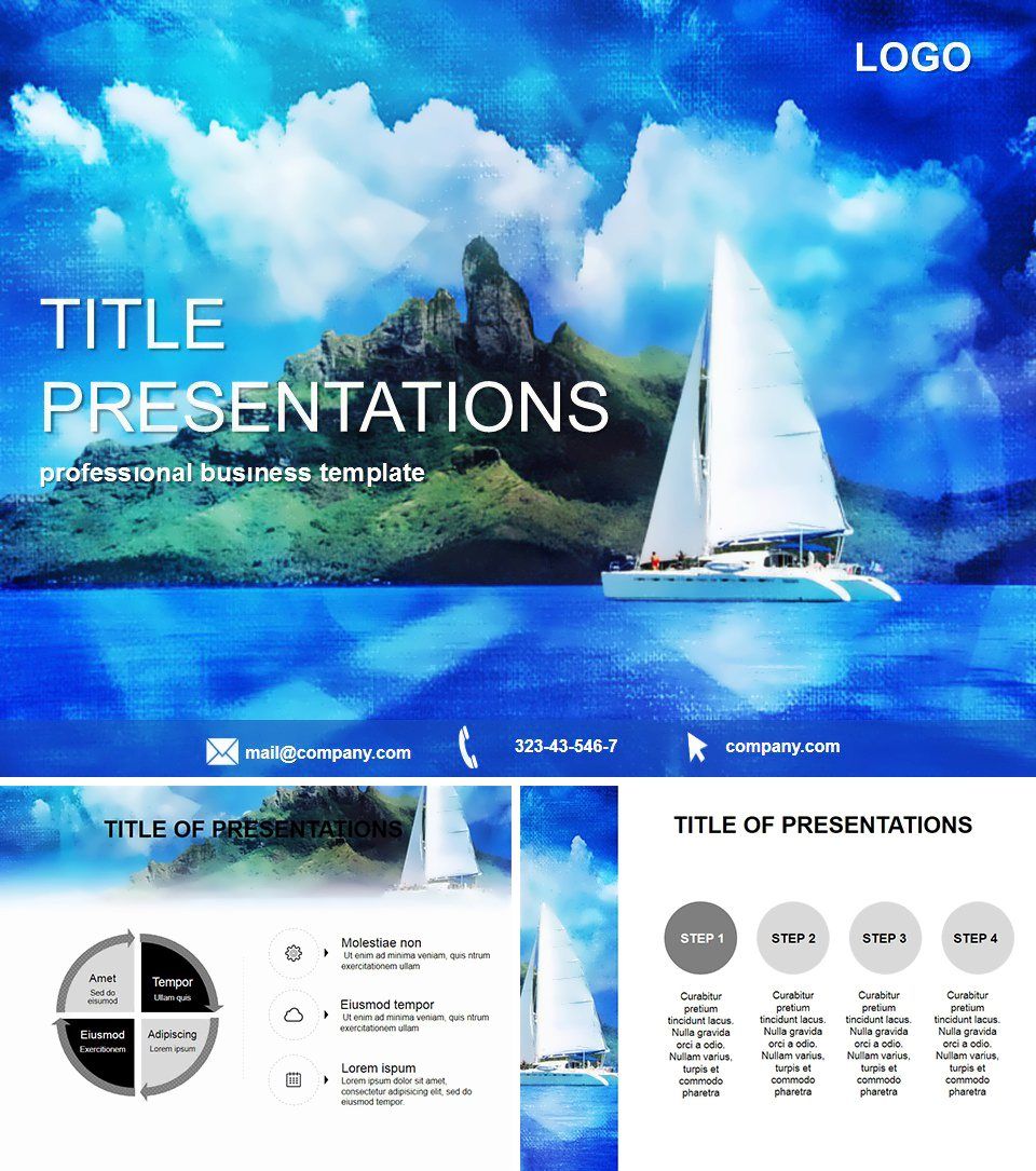 Luxury Yacht Presentation PowerPoint Template