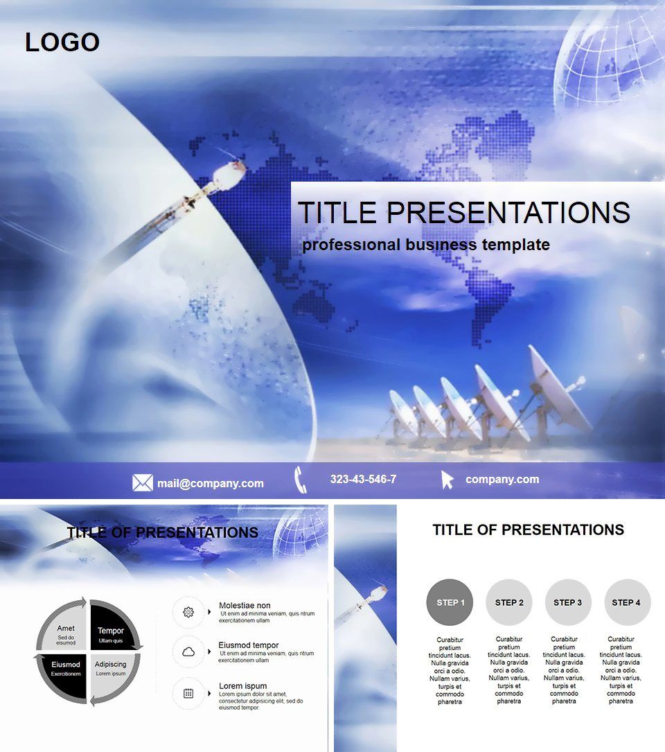 Satellite Antenna PowerPoint template