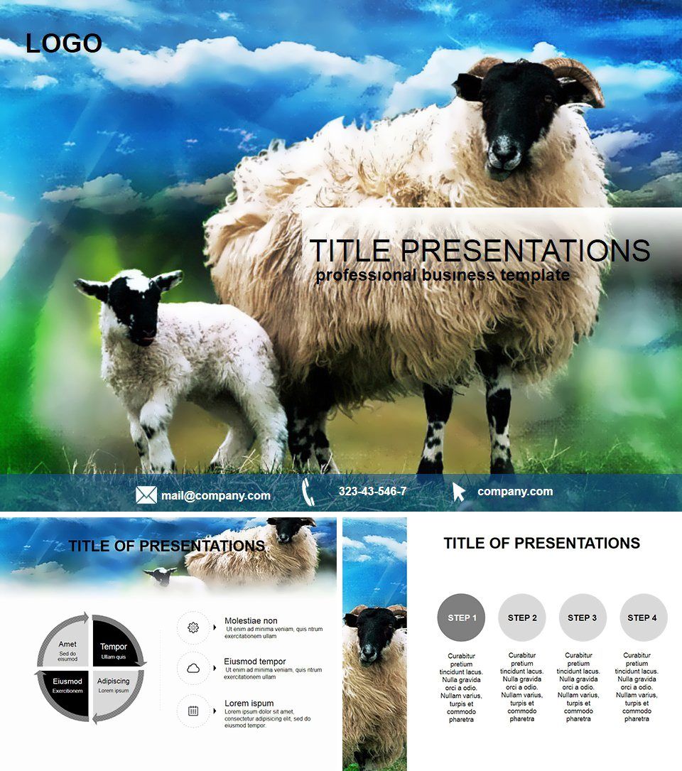 Sheep Farm Agriculture PowerPoint Template