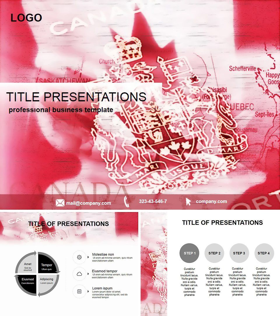 Download Canada Flag PowerPoint Template, PPT Presentation
